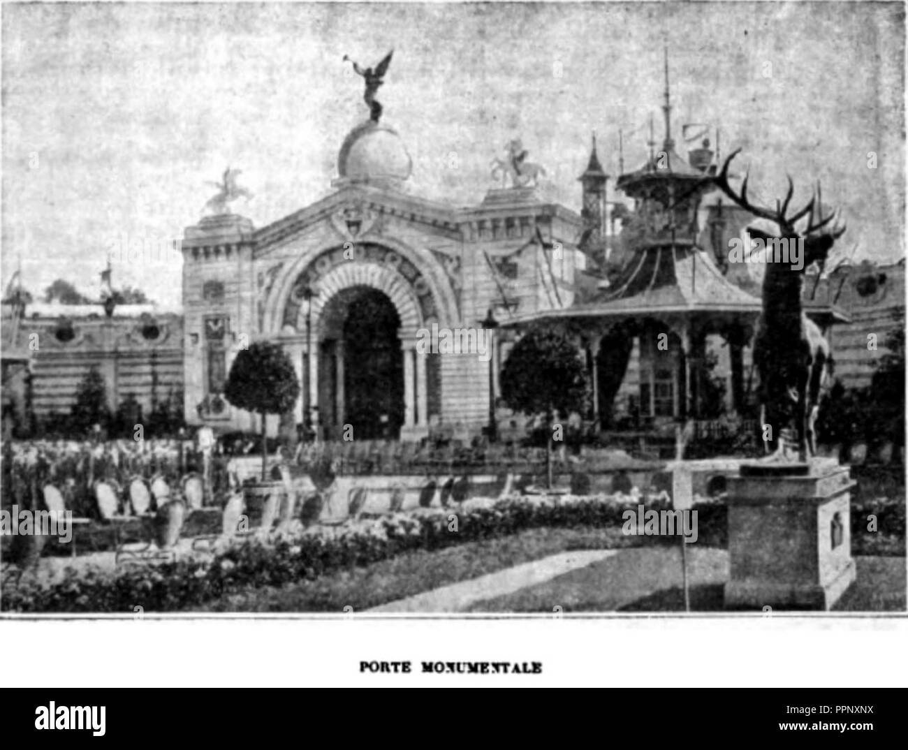 Bordeaux exposition 1895 - Palais de la Garonne c Stock Photo - Alamy