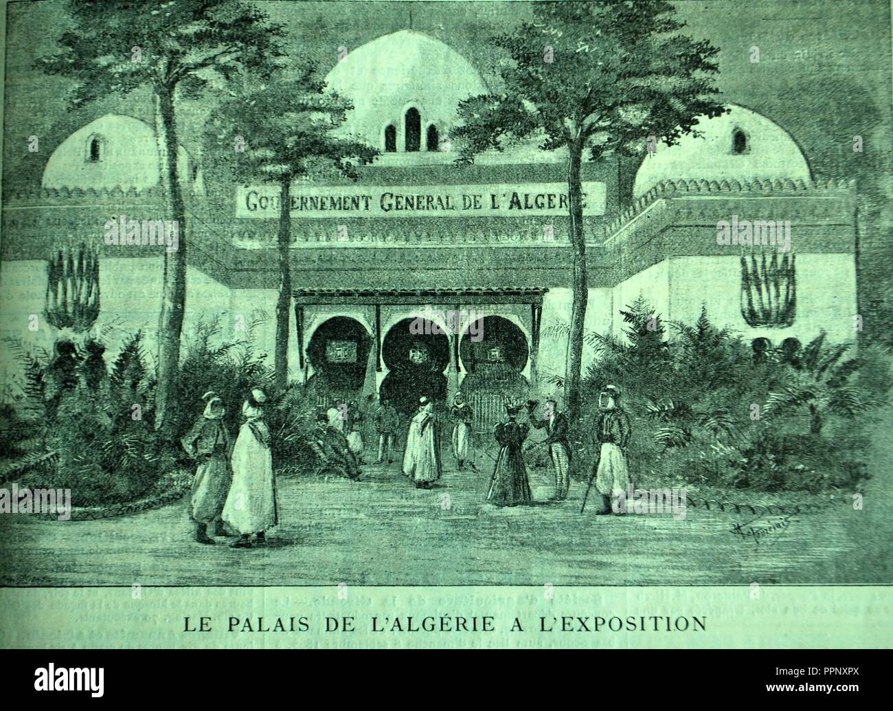 Bordeaux exposition 1895 - Pavillon de l'Algérie Stock Photo - Alamy