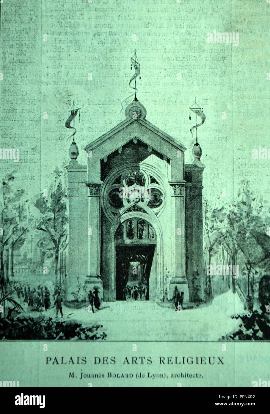 Bordeaux exposition 1895 - Pavillon des Arts religieux Stock Photo - Alamy