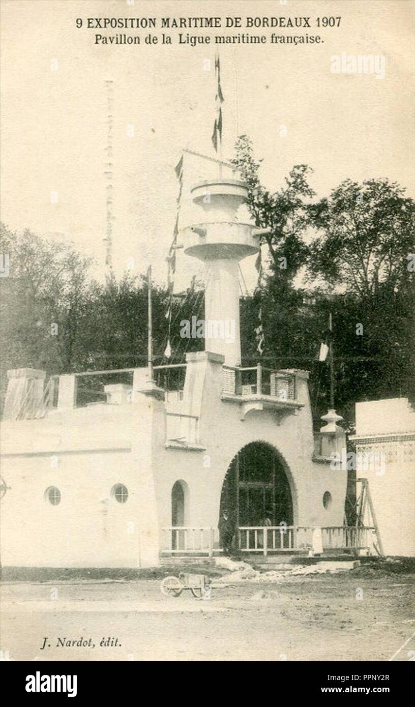 Bordeaux exposition-maritime 1907 pavillon Ligue maritime 1 Stock Photo ...