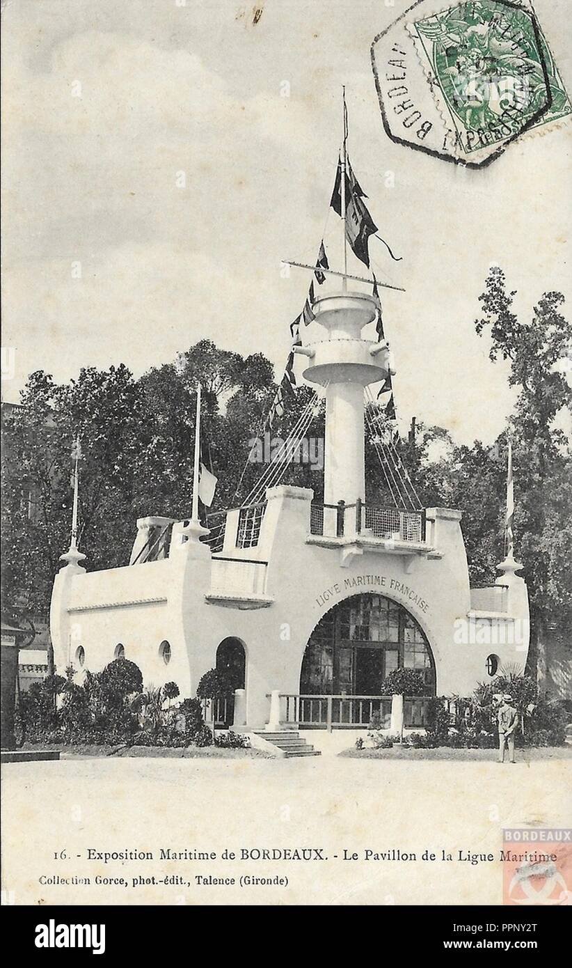 Bordeaux exposition-maritime 1907 pavillon Ligue maritime 2 Stock Photo ...