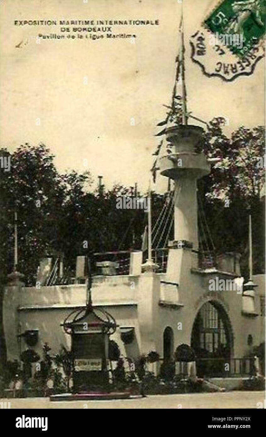 Bordeaux exposition-maritime 1907 pavillon Ligue maritime 4 Stock Photo ...