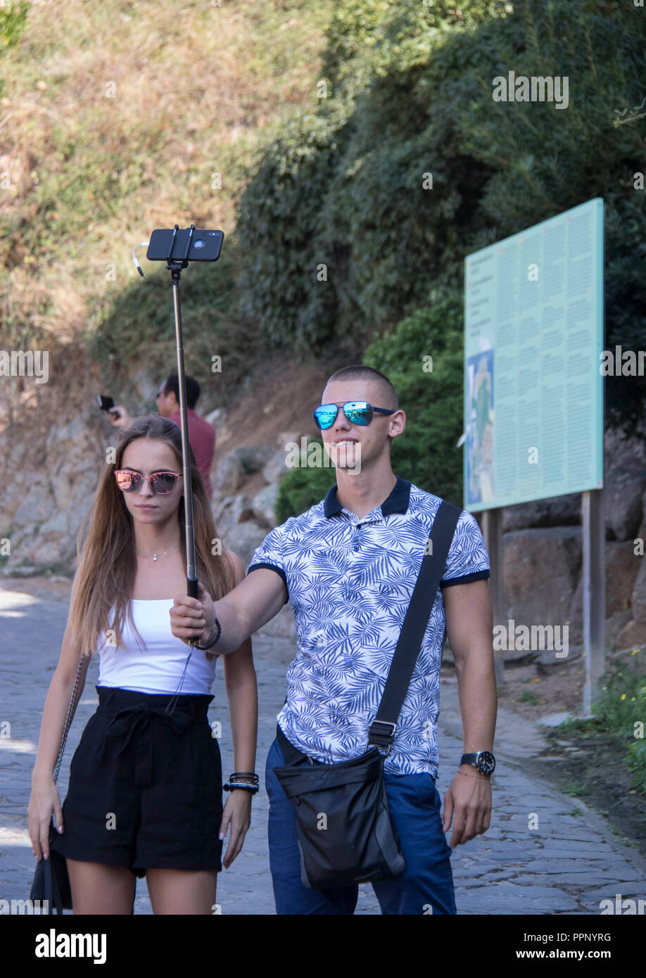 Selfie stick holiday hi-res stock photography and images - Alamy