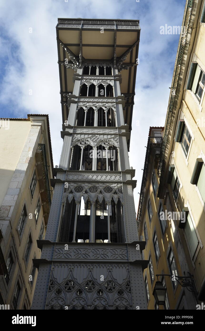 Lisbon street view, Portugal Stock Photo - Alamy