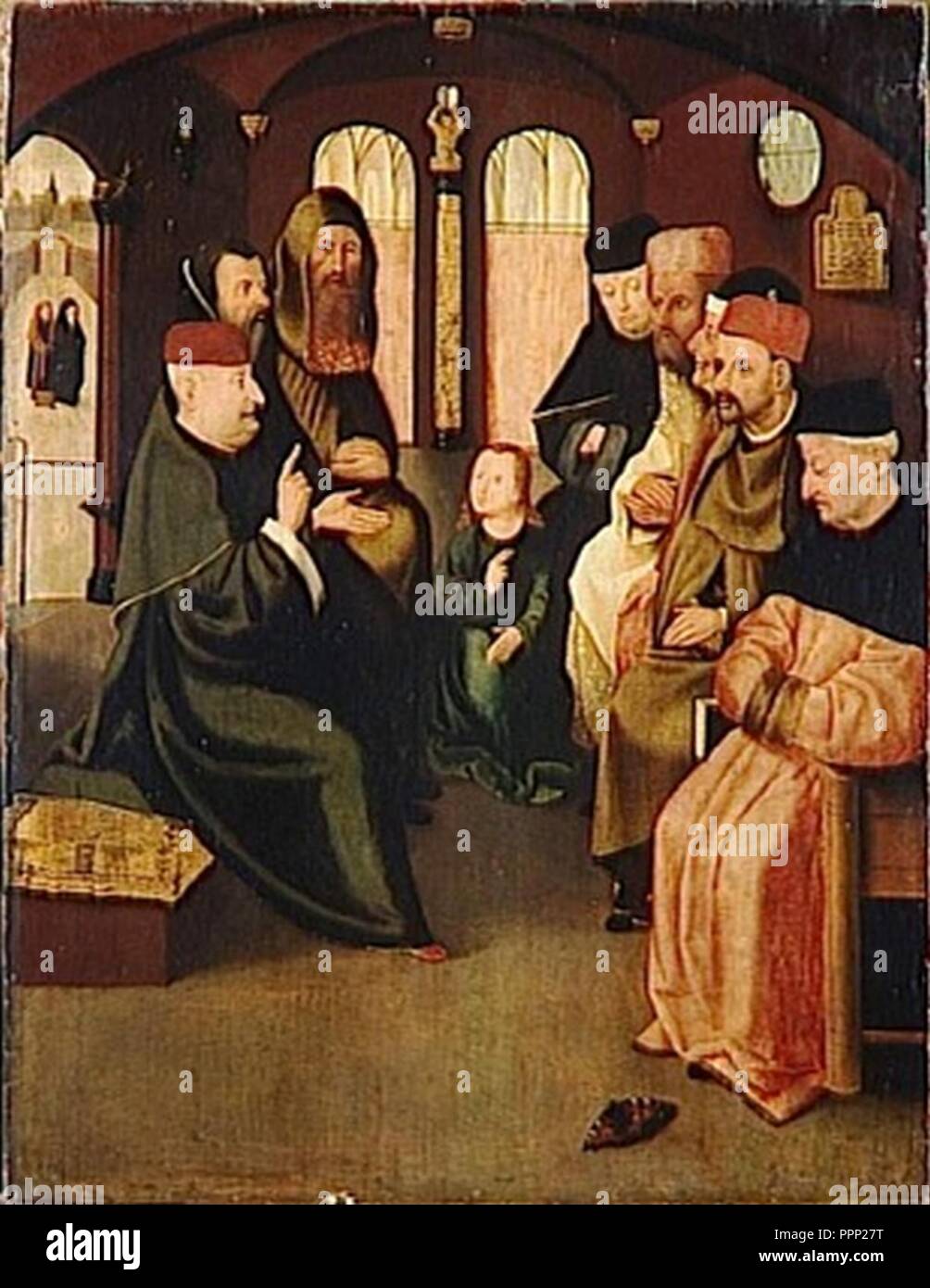 Bosch follower Christ's dispute with the doctors in the temple (Louvre ...