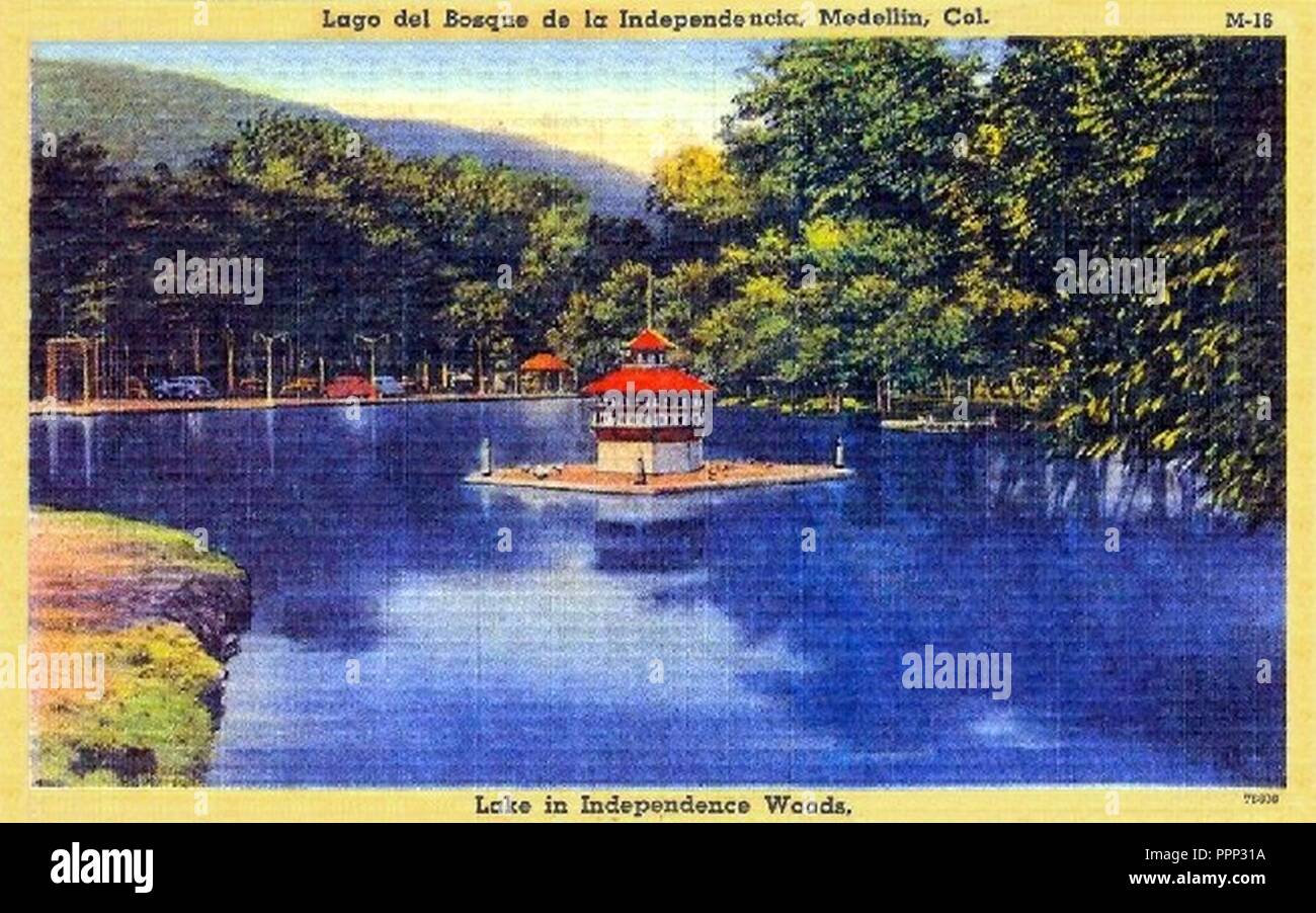 Bosque de la Independencia (Lago)-Medellin Stock Photo - Alamy