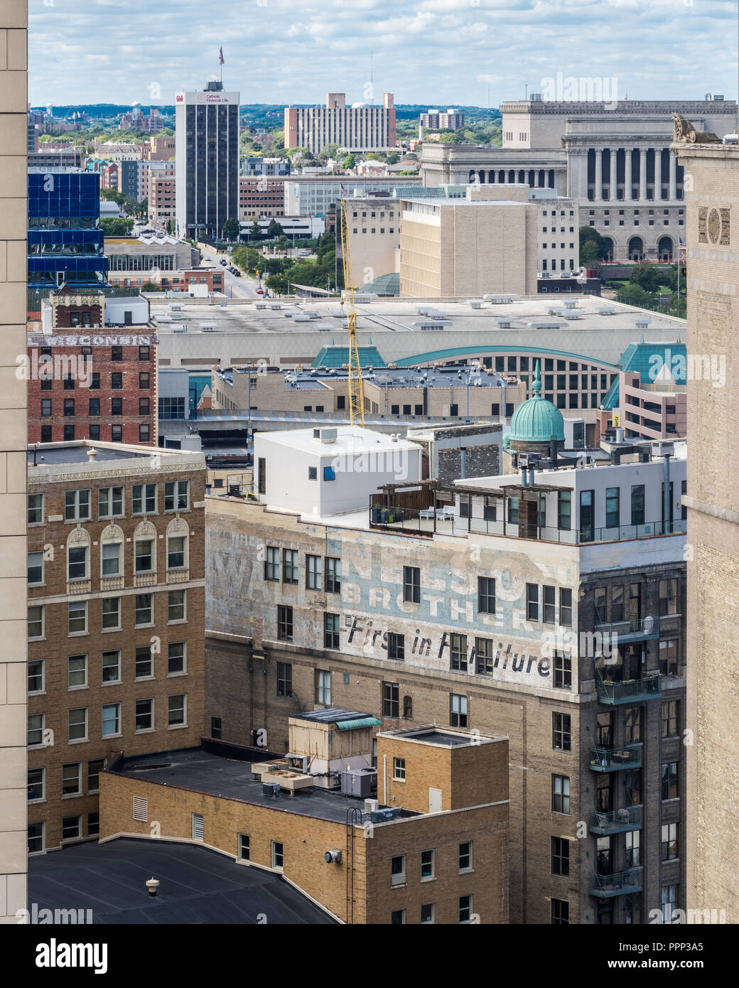 Historic buildings in downtown Milwaukee Stock Photo - Alamy