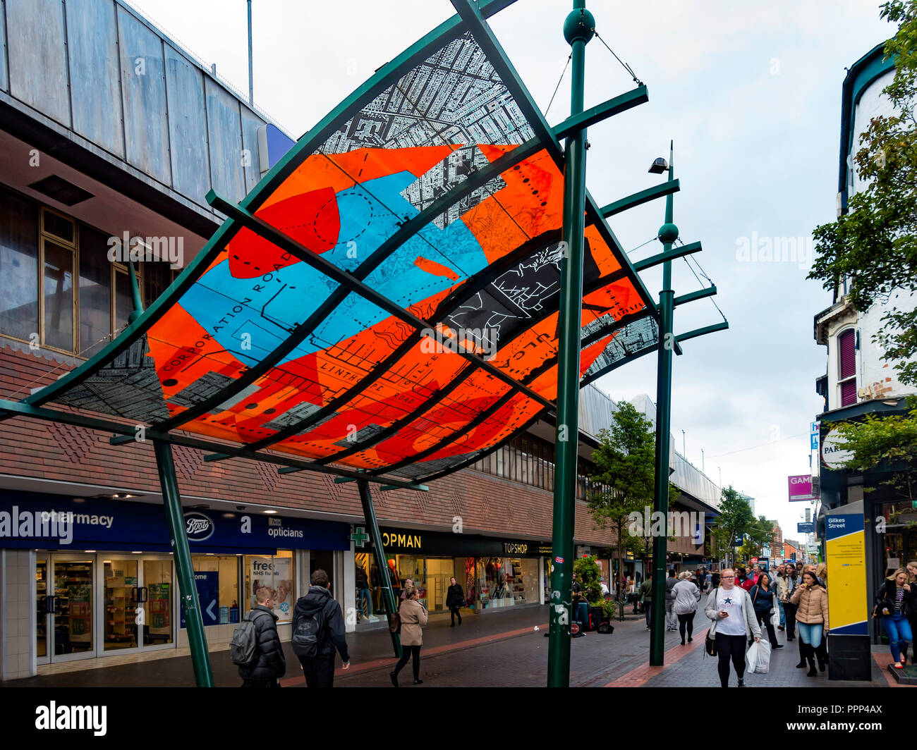 Cleveland Centre Entrance Canopy Linthorpe Road pedestrianised shopping ...