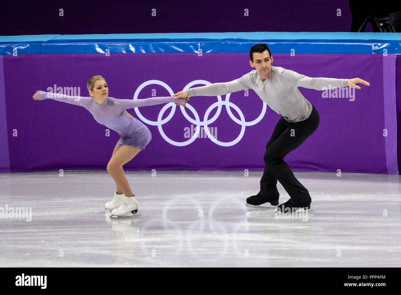Alexa Scimeca Knierim and Chris Knierim (USA) during the Figure Skating ...
