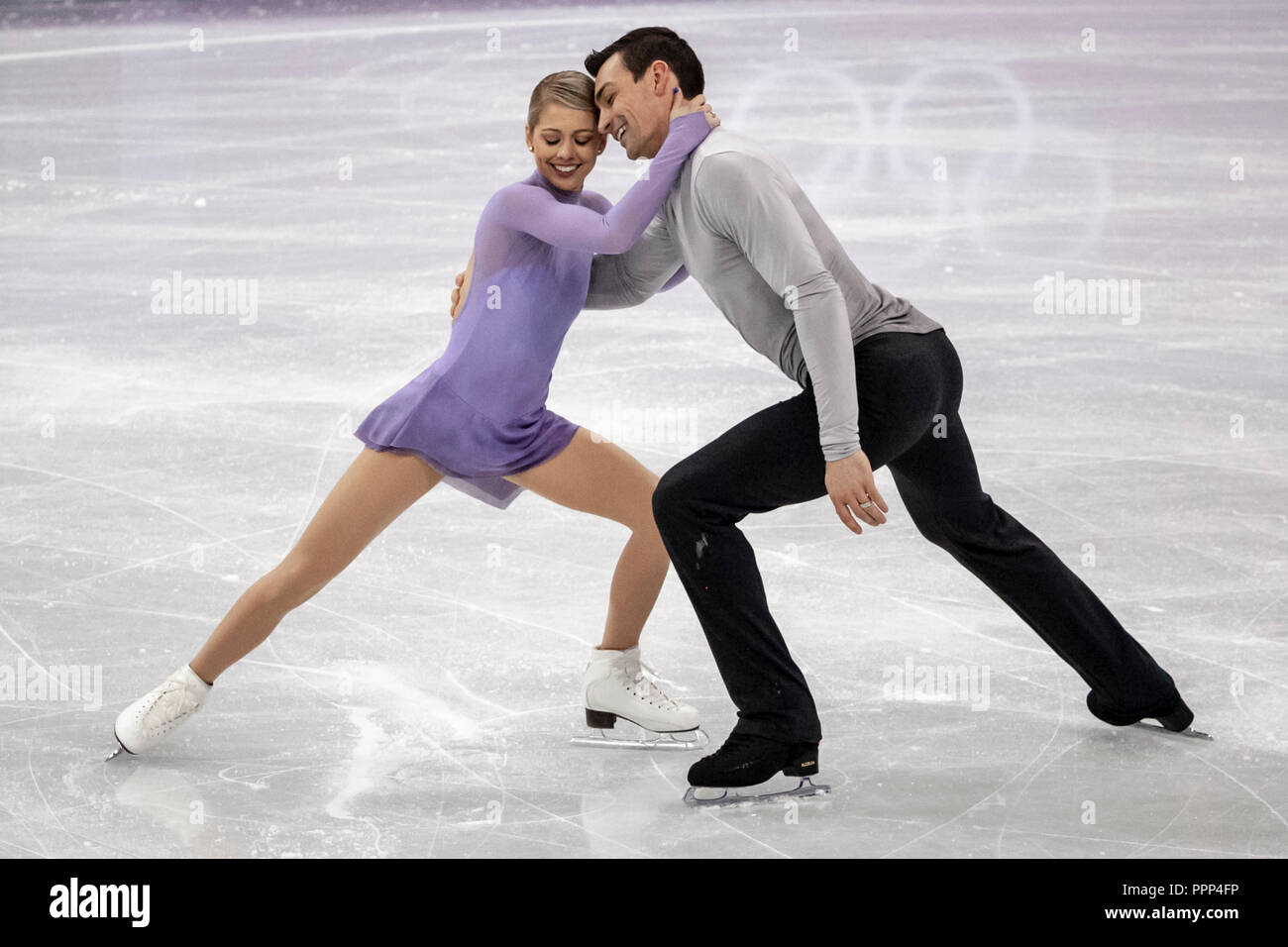 Alexa Scimeca Knierim and Chris Knierim (USA) during the Figure Skating ...
