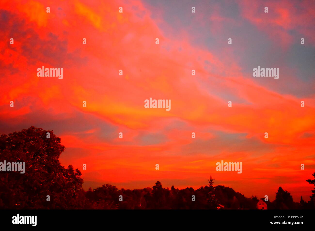 sunset in the twilight Stock Photo - Alamy