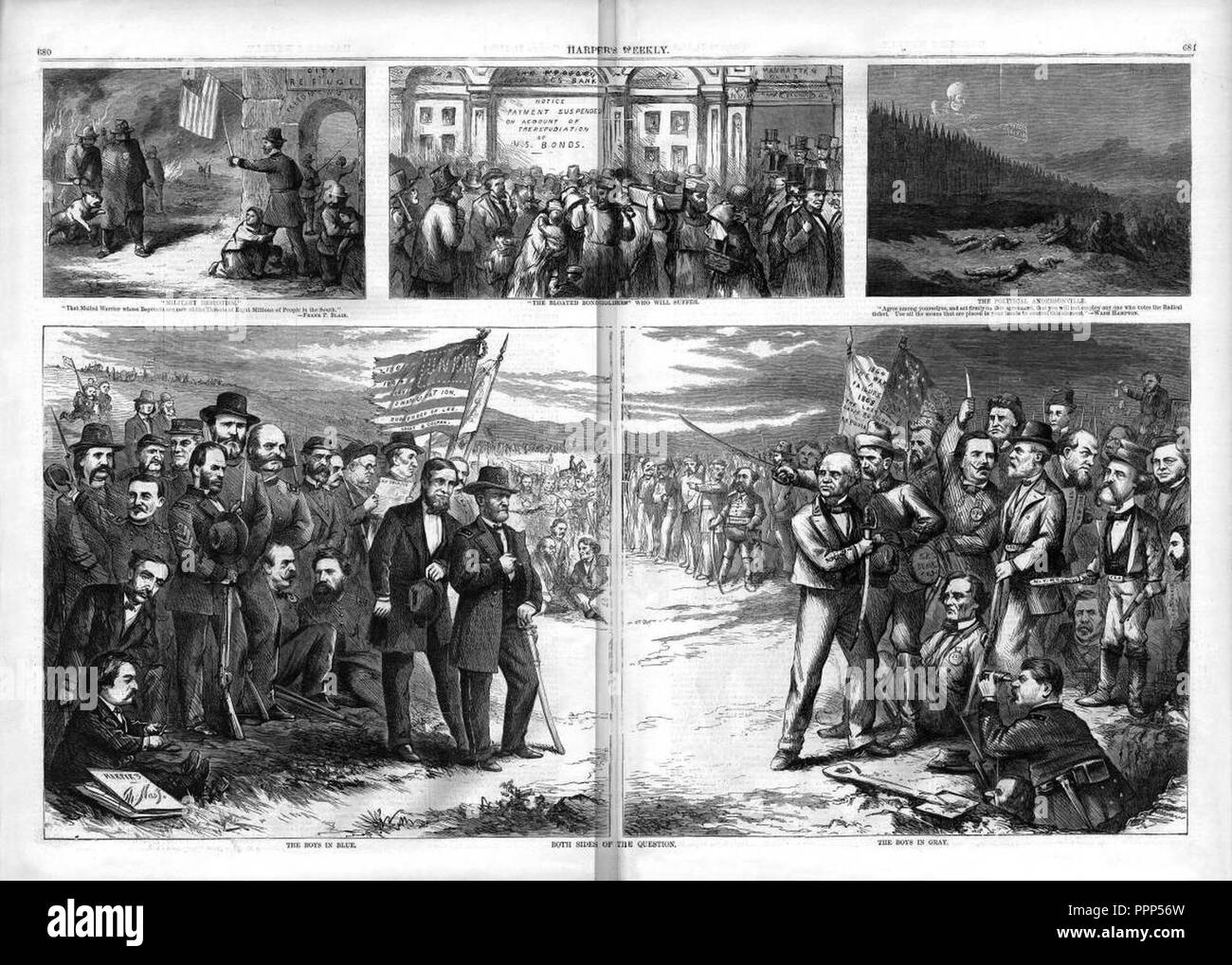 Both Sides of the Question (1868), by Thomas Nast Stock Photo - Alamy