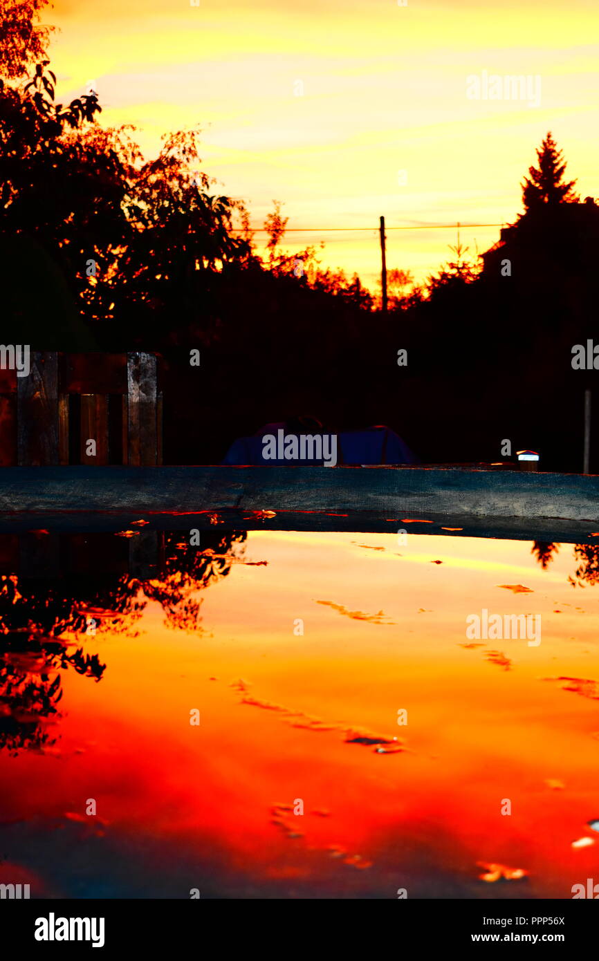 sunset in the twilight Stock Photo - Alamy