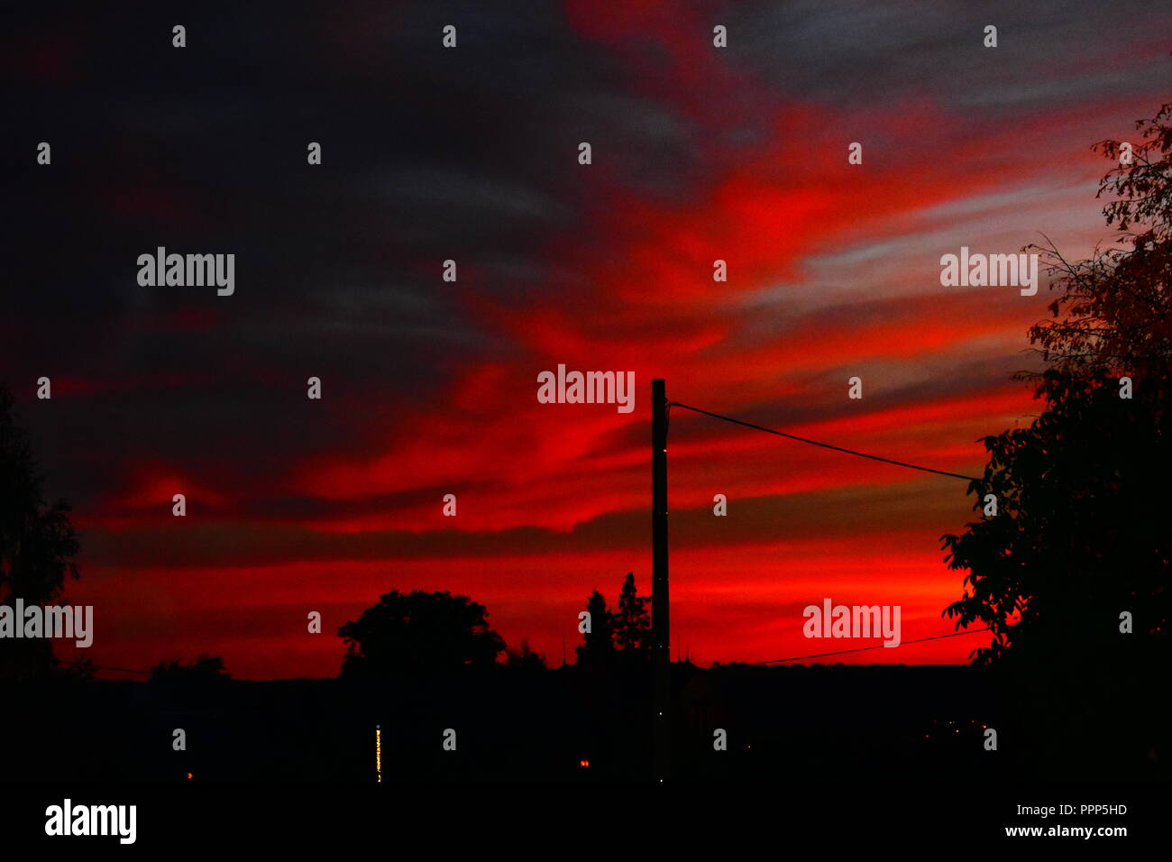 sunset in the twilight Stock Photo - Alamy