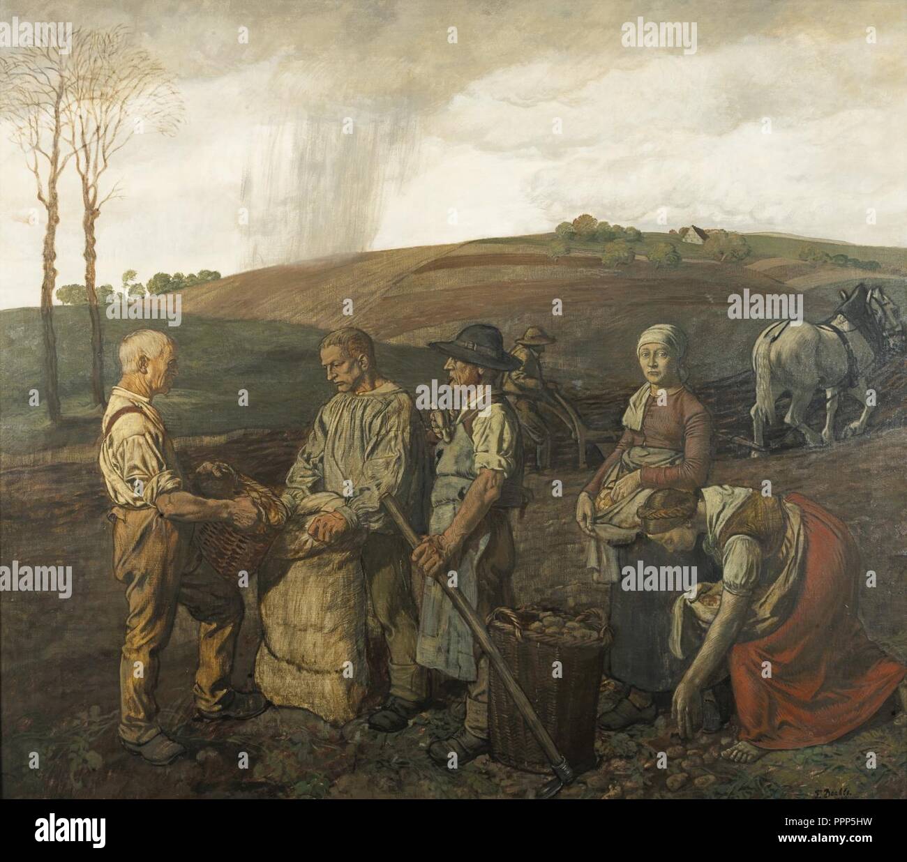 Fritz Boehle - Kartoffelernte (1899 Stock Photo - Alamy