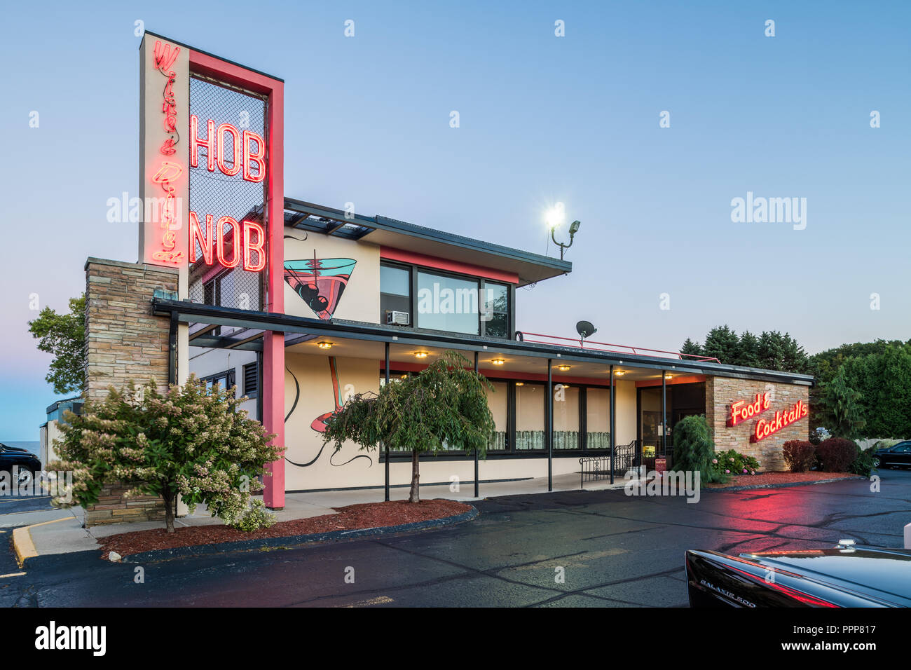 Hob Nob Supper Club vintage neon signs Stock Photo - Alamy