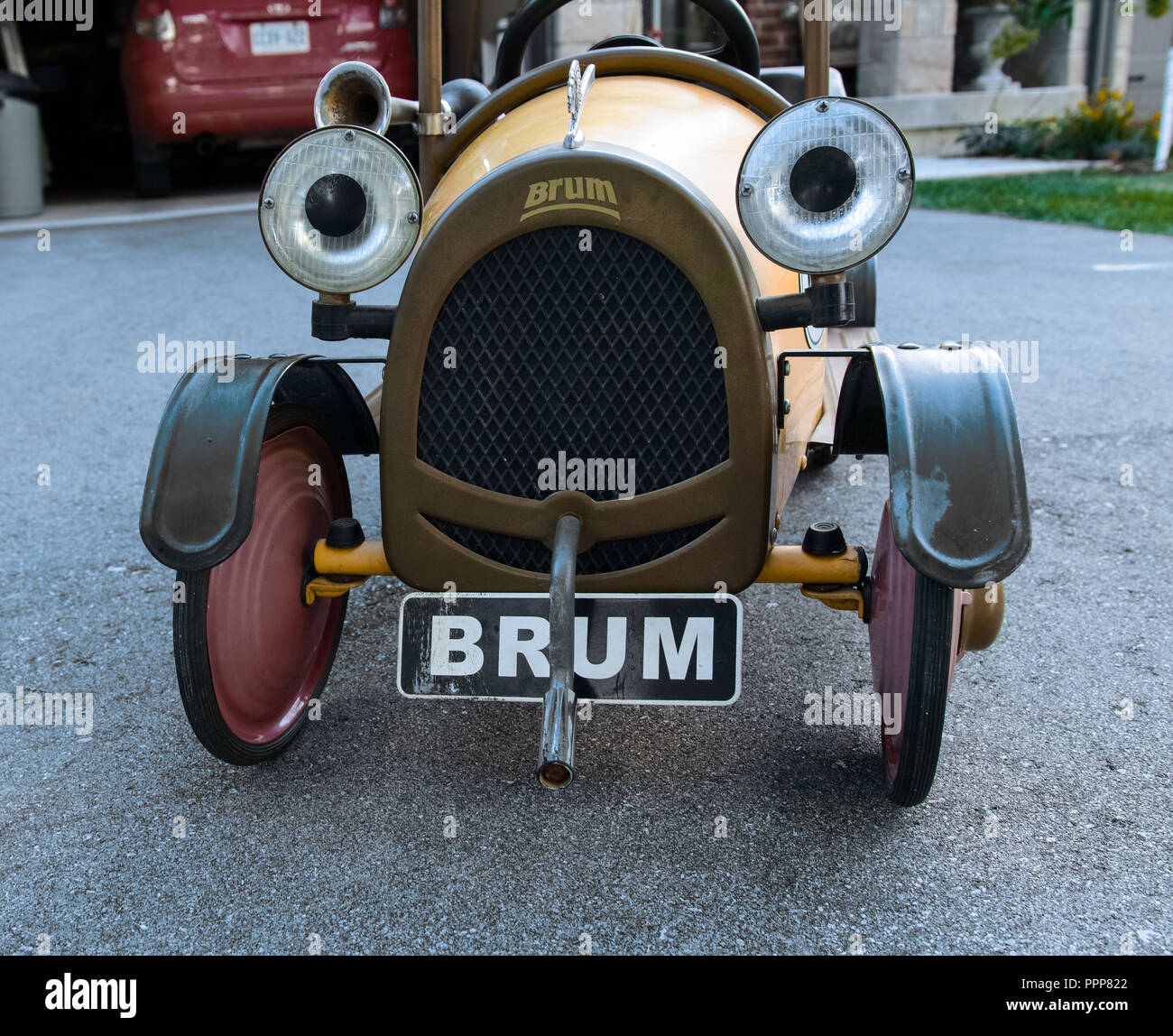 Replica (pedal car) of the famous BRUM, main character of the very ...