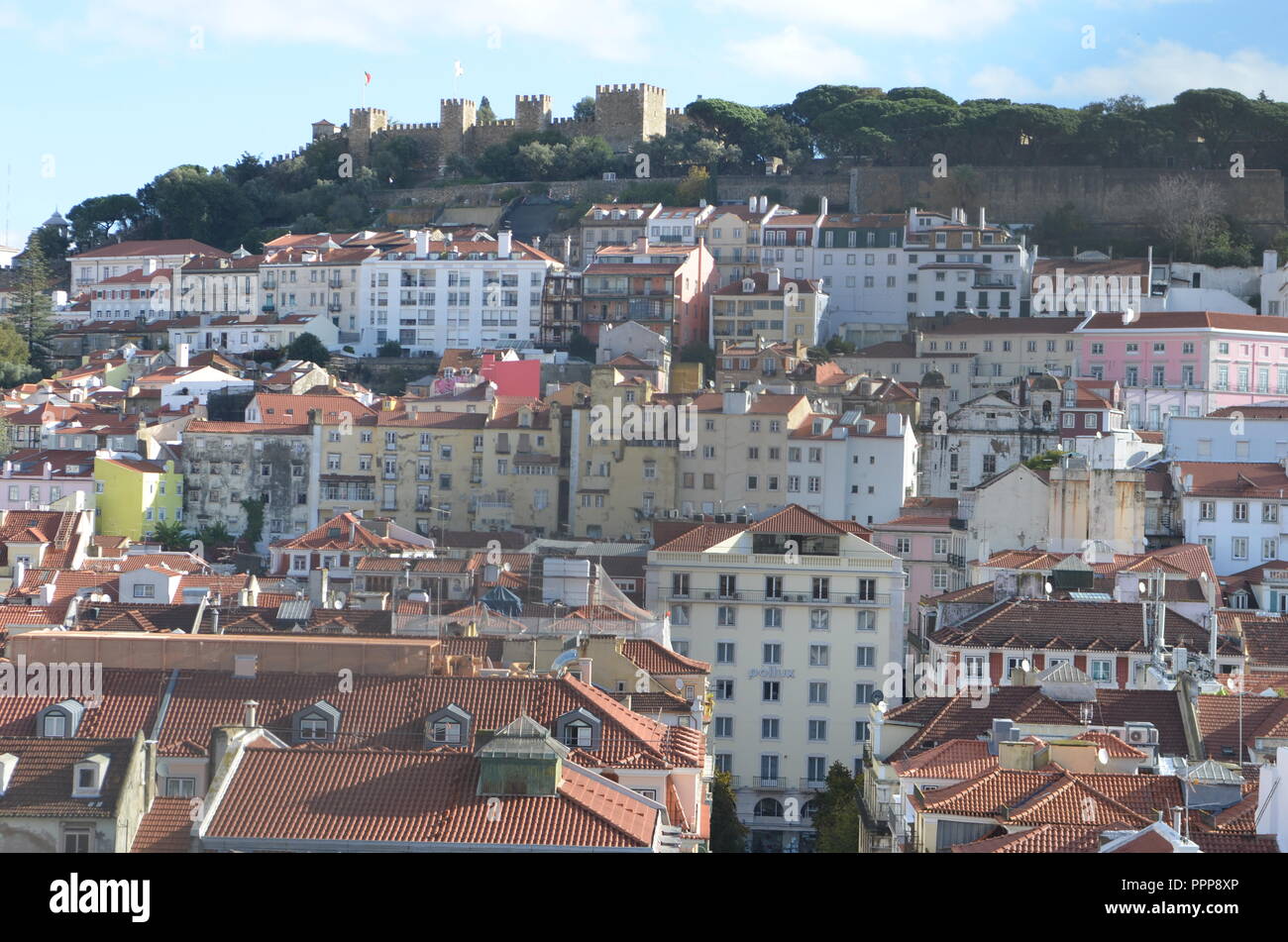 Lisbon street view, Portugal Stock Photo - Alamy