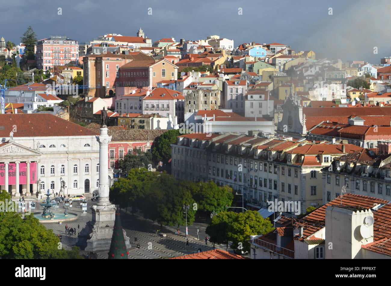 Lisbon street view, Portugal Stock Photo - Alamy