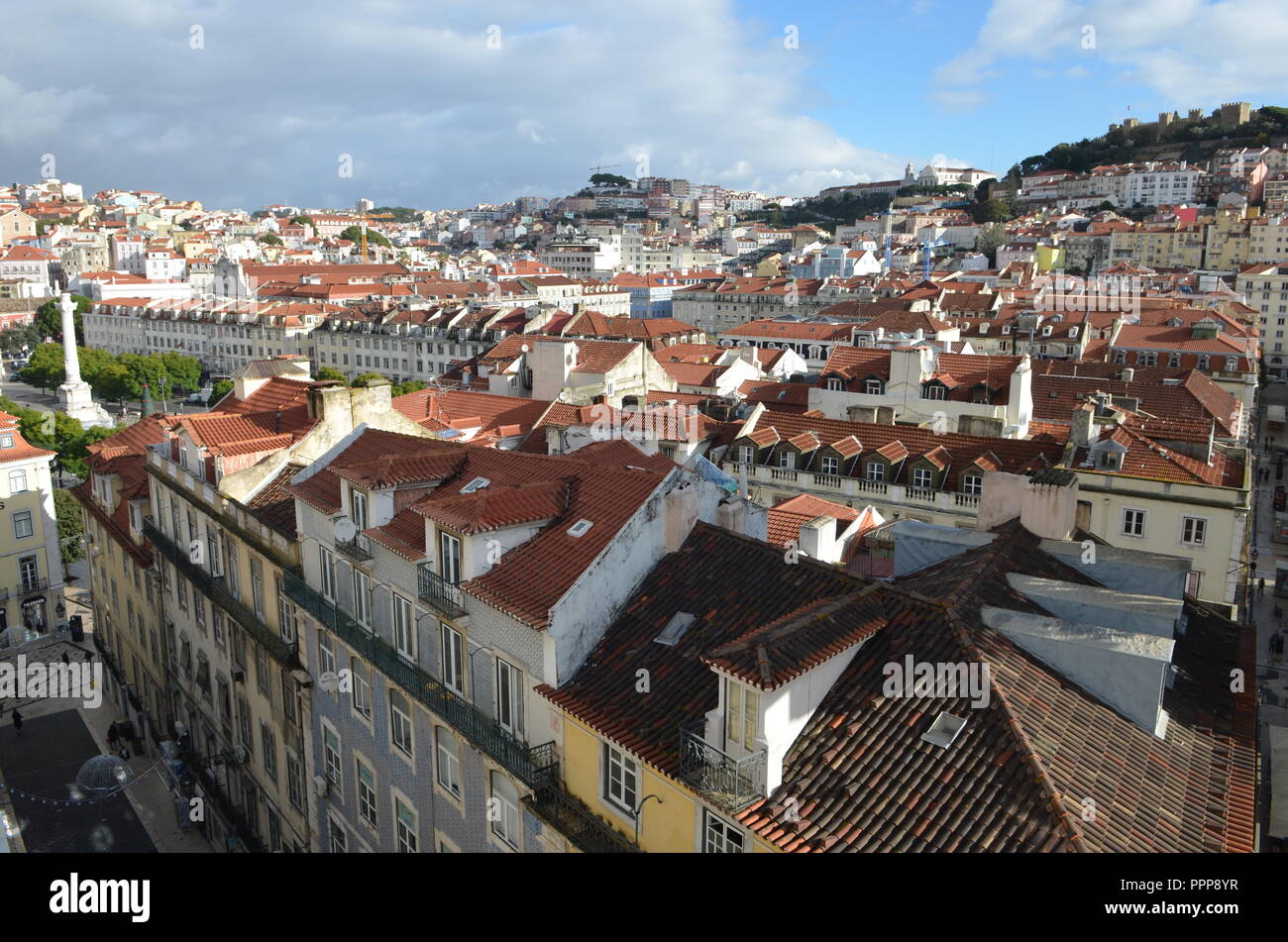 Lisbon street view, Portugal Stock Photo - Alamy