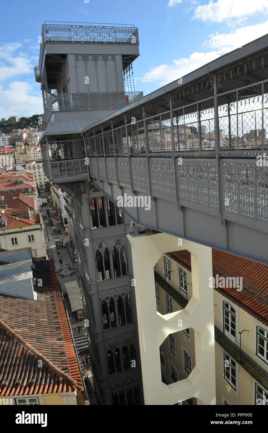 Lisbon street view, Portugal Stock Photo - Alamy