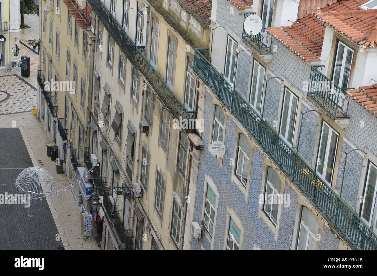 Lisbon street view, Portugal Stock Photo - Alamy