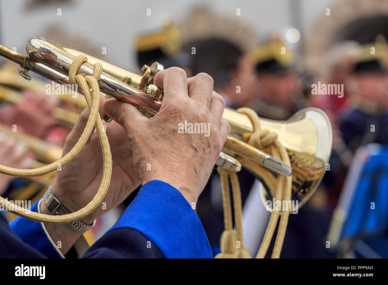 Trumpet player historic hi-res stock photography and images - Alamy