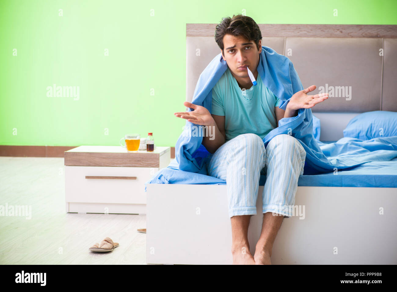 Man suffering from sleeping disorder and insomnia Stock Photo - Alamy