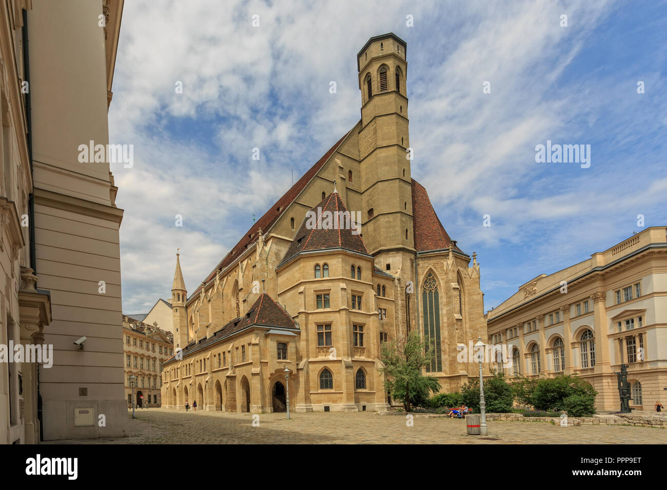 Austria vienna minoritenplatz minoritenkirche hi-res stock photography ...