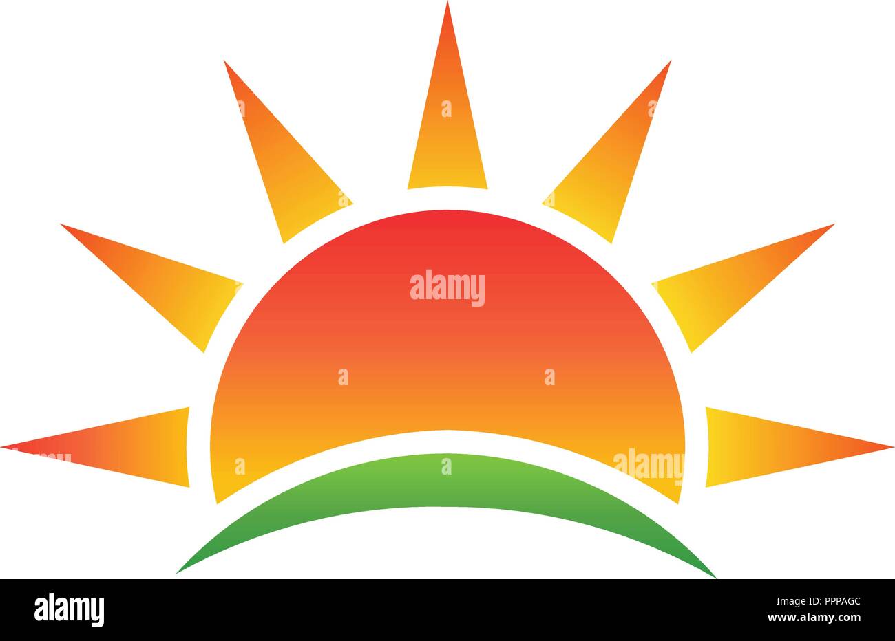 Spring sun vector logo hi-res stock photography and images - Alamy