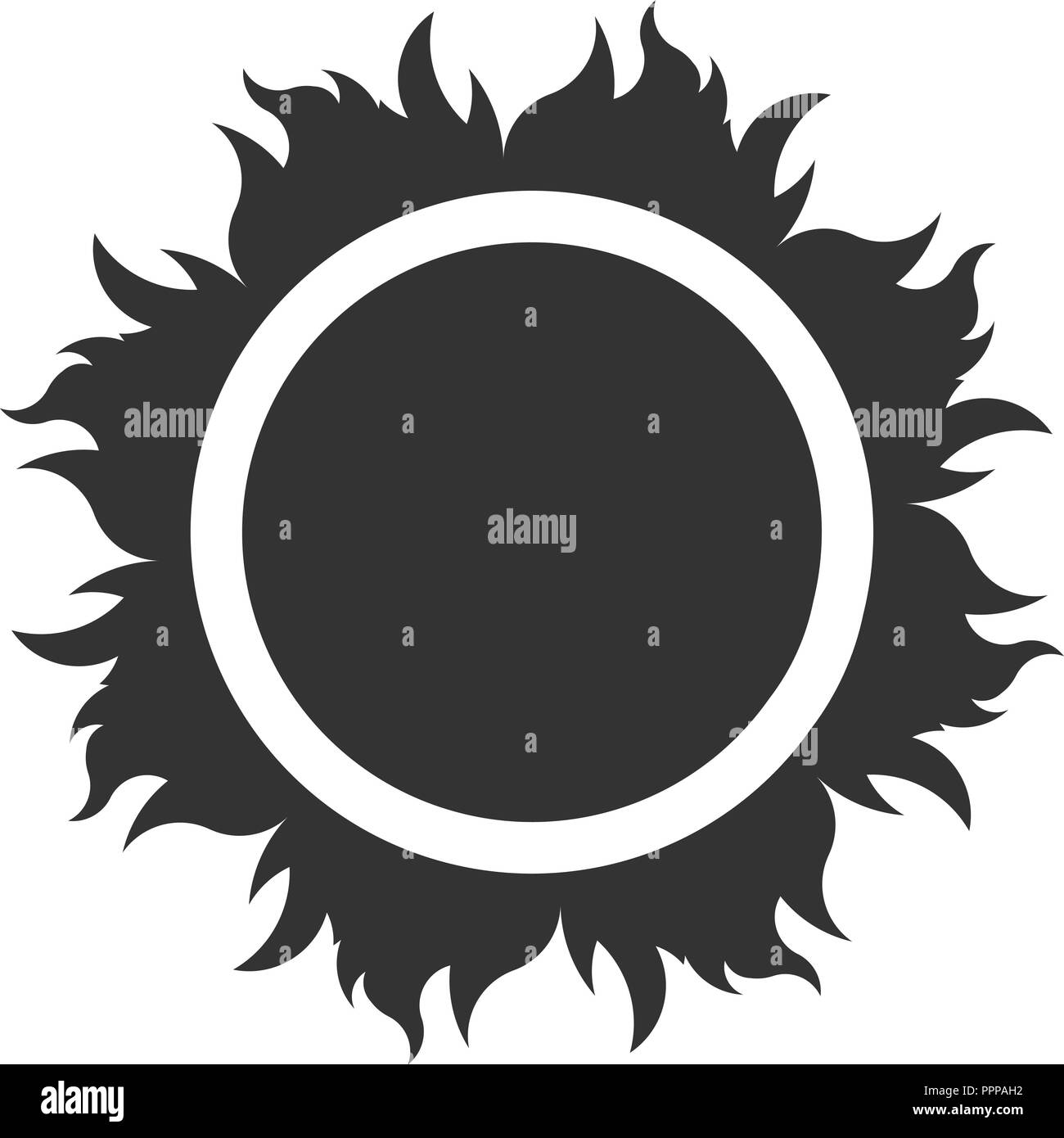 Abstract sun vector icon Stock Vector Image & Art - Alamy