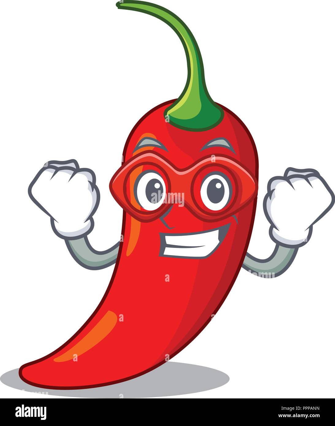Super hero character red chili pepper for seasoning food Stock Vector ...