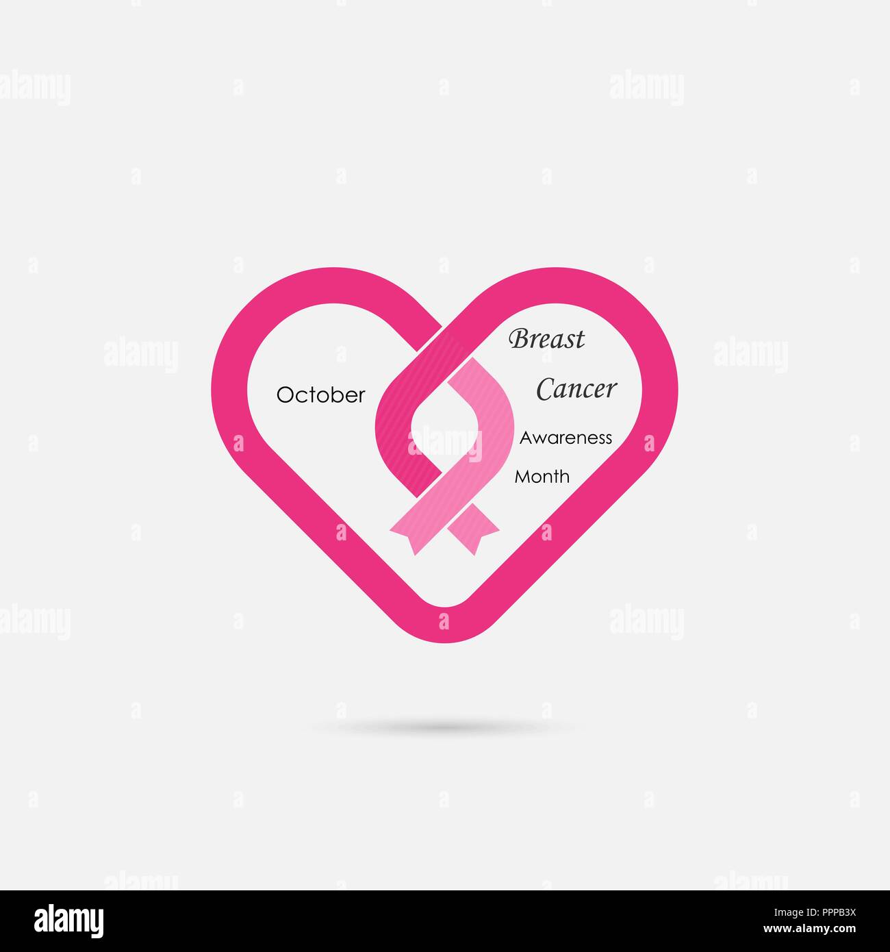 Awareness Ribbon Heart Vector