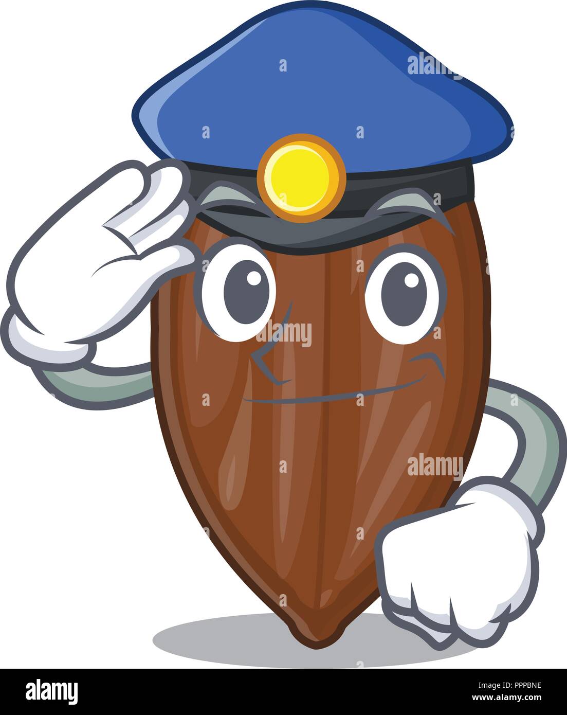 Police pecan nuts on a cartoon table Stock Vector Image & Art - Alamy