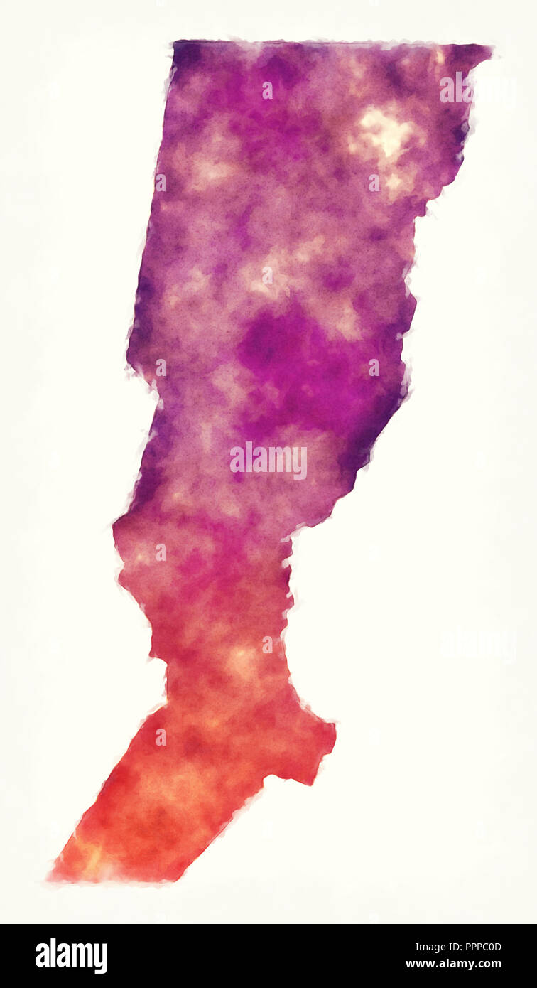 Santa Fe province watercolor map of Argentina in front of a white ...