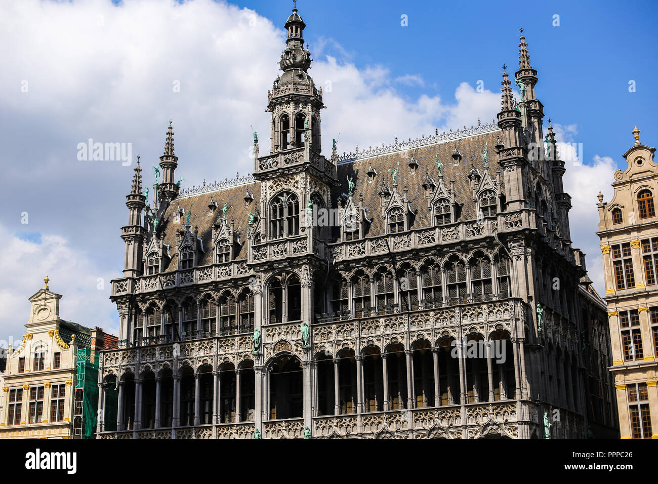 Amazing museum of the City of Brussels, Belgium. Concept of european ...
