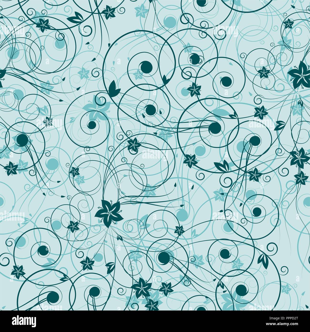 floral background with curl Stock Vector Image & Art - Alamy