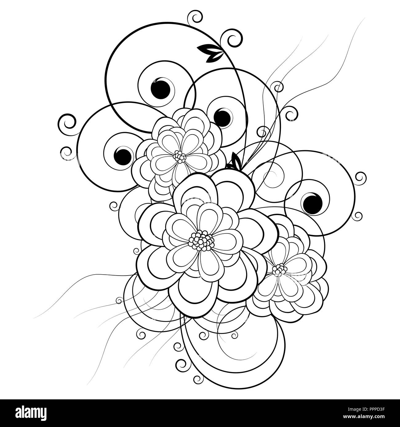 Luxury flower background Black and White Stock Photos & Images - Alamy