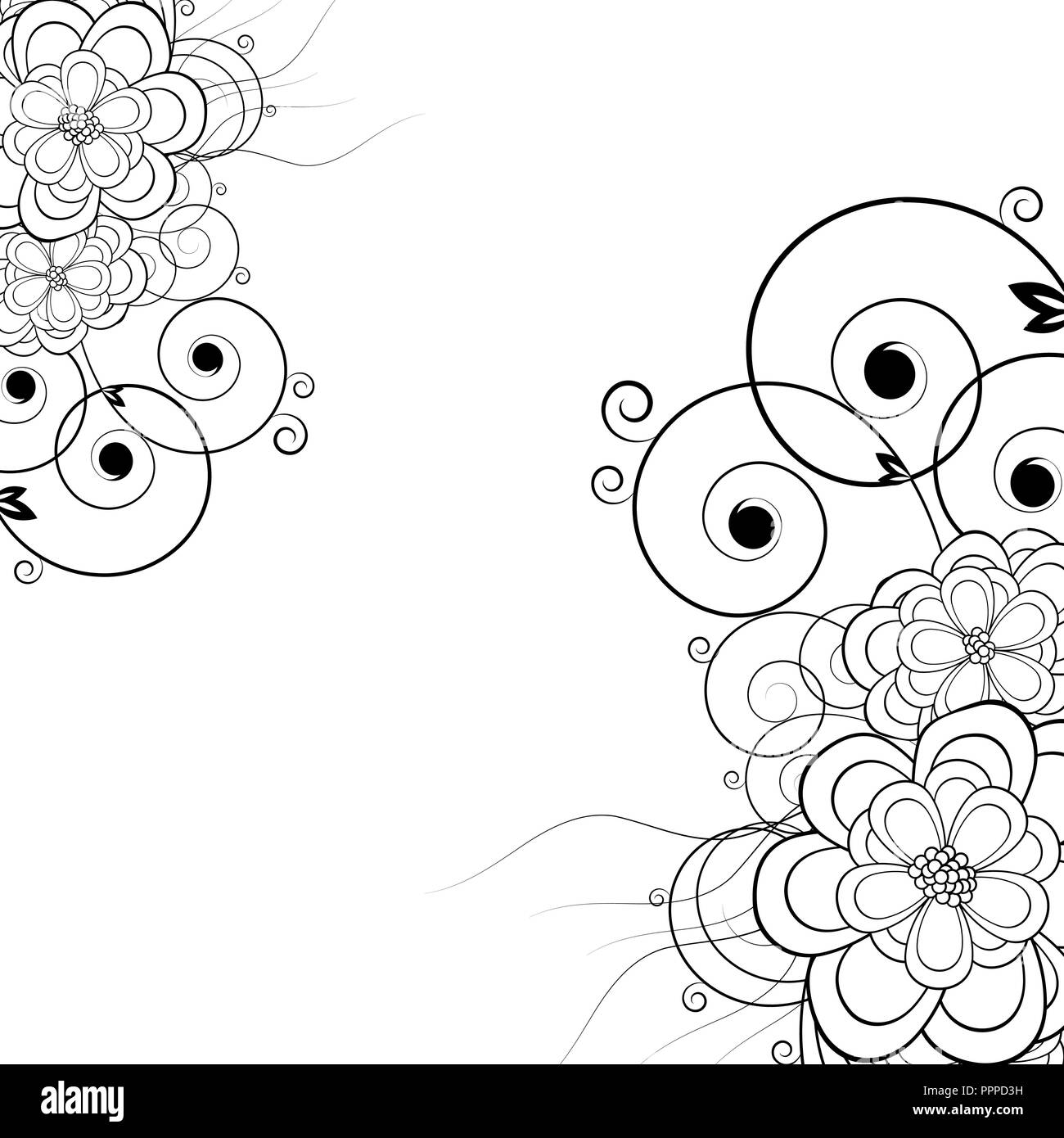 Luxury flower background Black and White Stock Photos & Images - Alamy