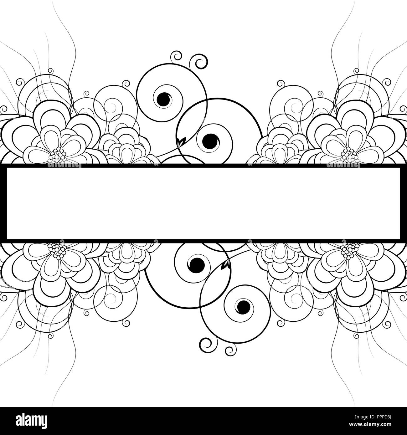 Luxury flower background Black and White Stock Photos & Images - Alamy