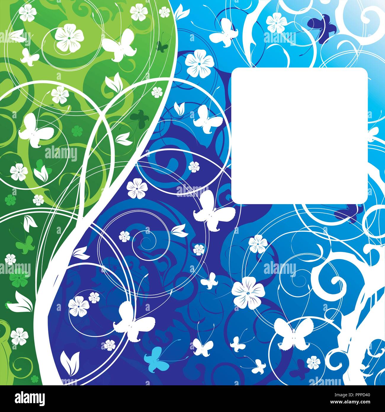 floral background with curl Stock Vector Image & Art - Alamy