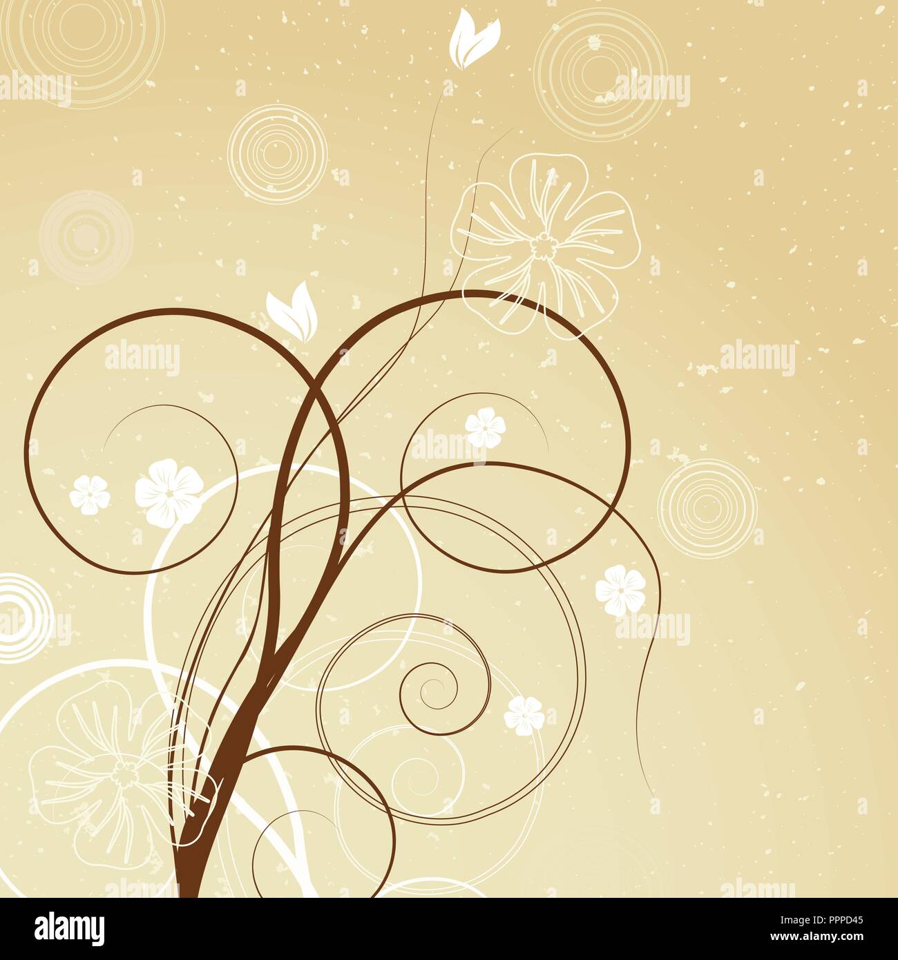 floral background with curl Stock Vector Image & Art - Alamy