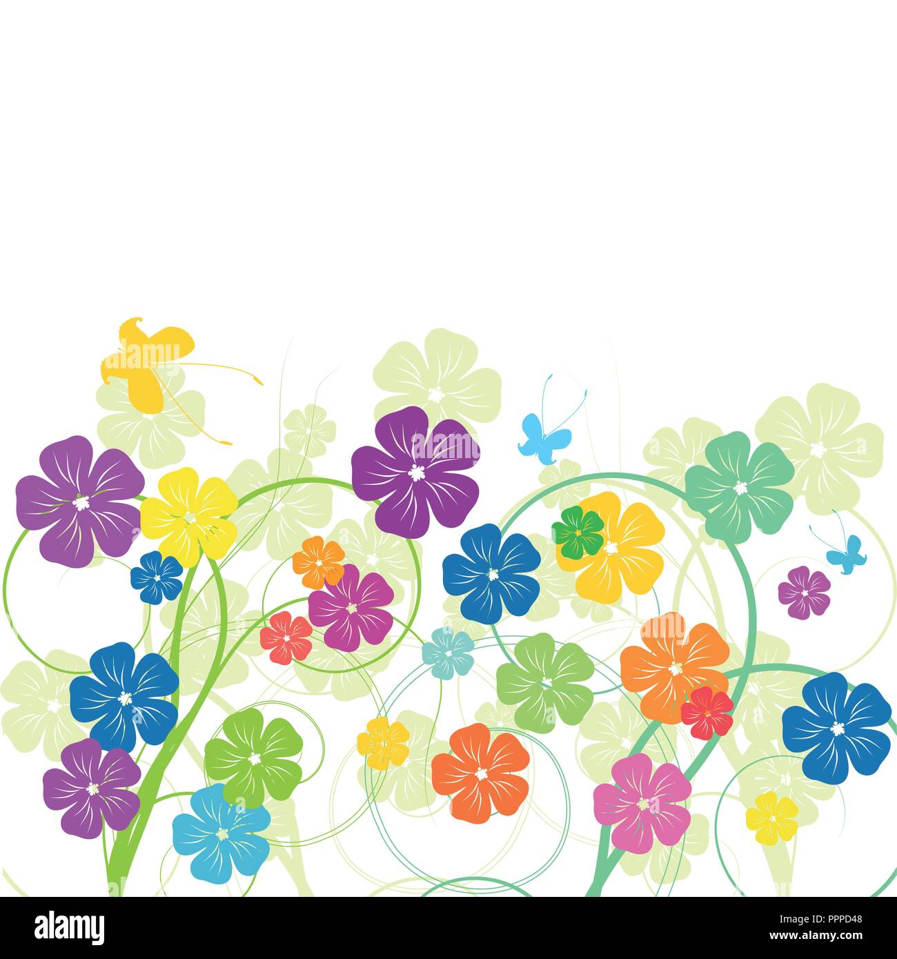 floral background with curl Stock Vector Image & Art - Alamy