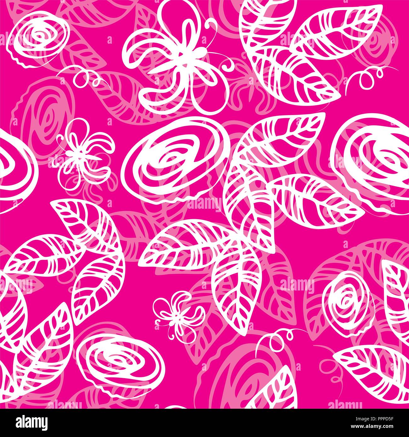 Seamless Flowers Background Vector Stock Vector Image Art Alamy