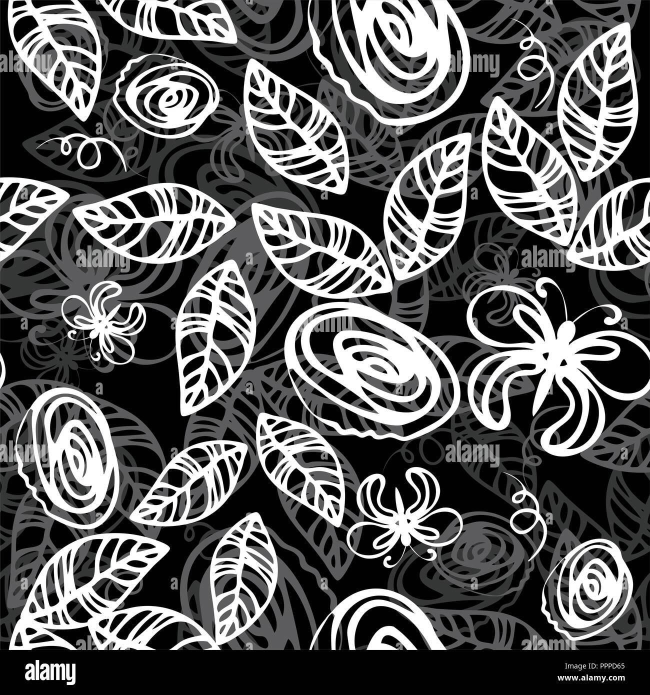 Seamless Flowers Background Vector Stock Vector Image Art Alamy