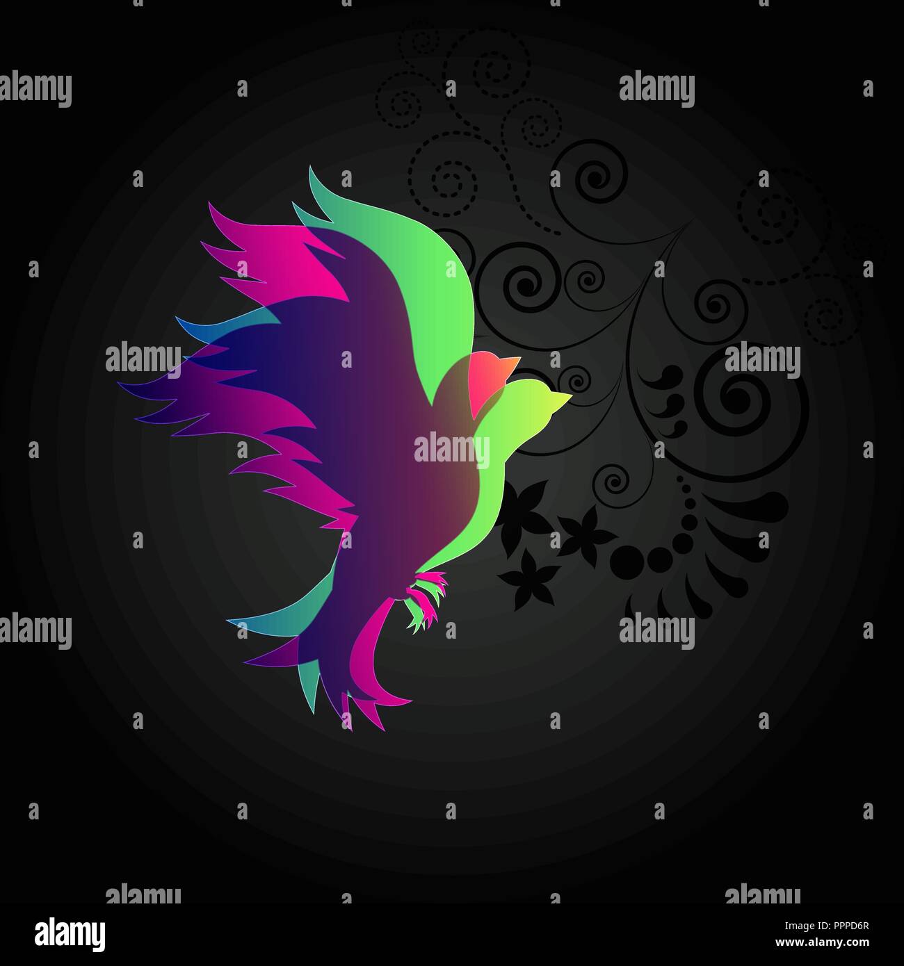 Vector background with a flying birds Stock Vector Image & Art - Alamy
