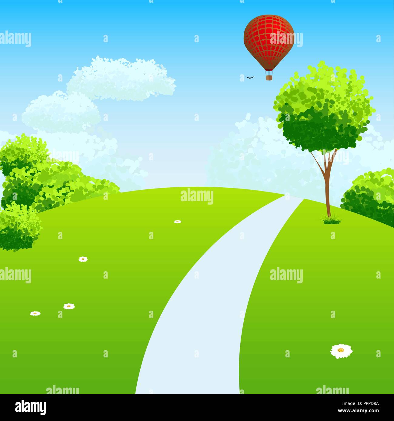 Blue flowers balloon flower Stock Vector Images - Alamy