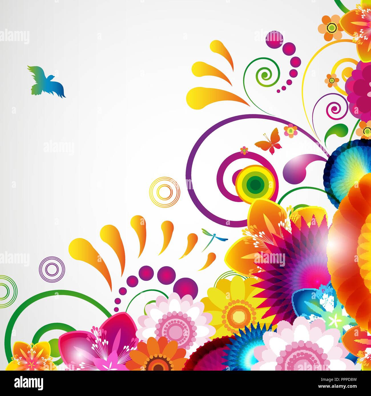 Eps10 floral design background Stock Vector Images - Alamy