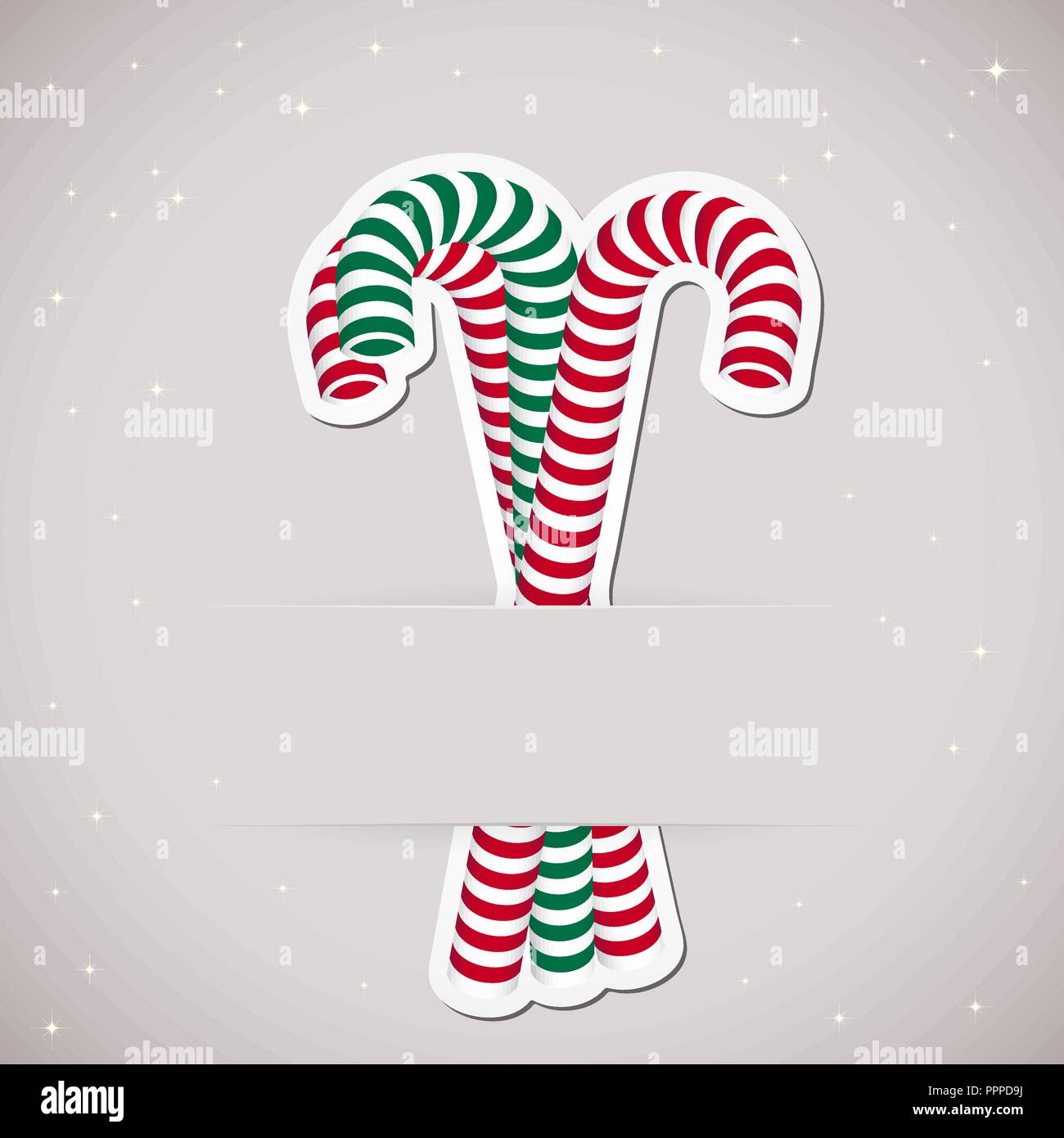 Background with candy inserted into a slot on the paper card. Vector ...