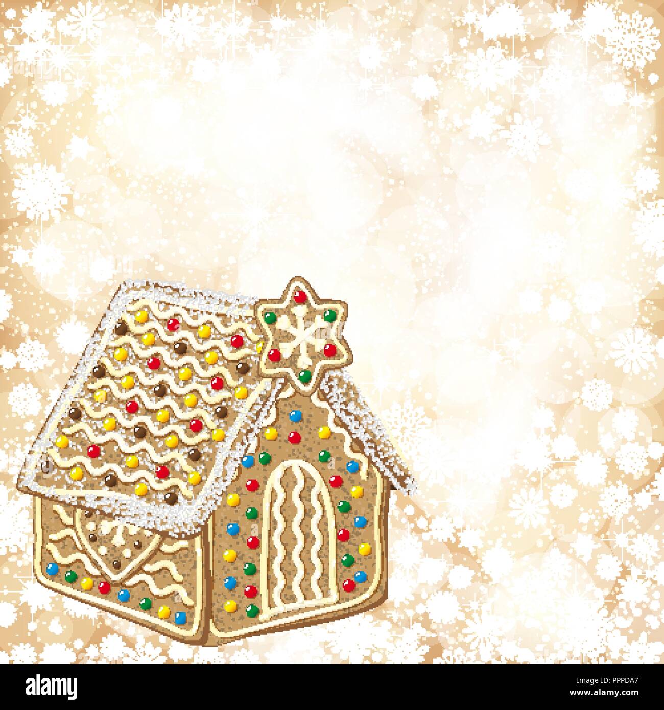 Decorative gingerbread house Stock Vector Images - Alamy
